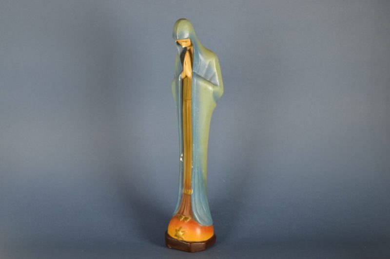 Maria met blauwe mantel biddend - Bodour