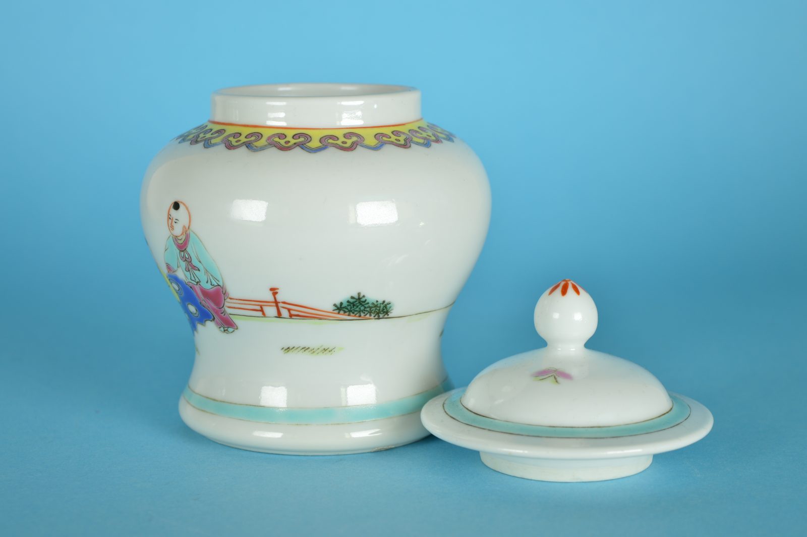 Porselein Chinese gemberpot met spelende kinderen - Bodour